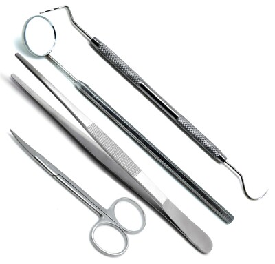 Dental Suture Tray Setup Stainless Steel Premium Instruments Set of 4 ...