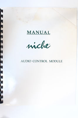 Original Niche Audio Control Module ACM Owner's Manual | eBay