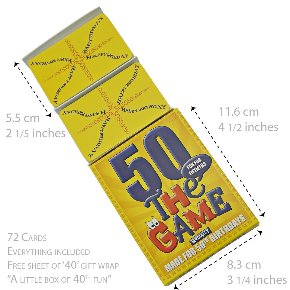 Entertaining age 50 gift. 50th BIRTHDAY GAME - 50 birthday present for ...