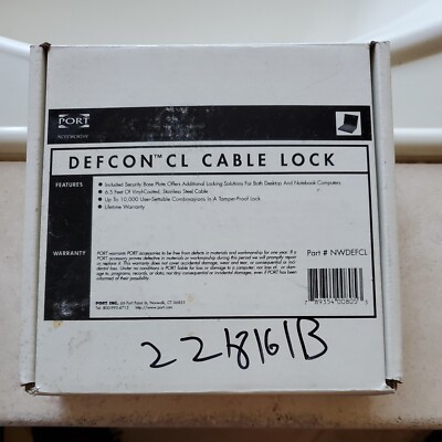 Port Noteworthy Defcon CL Notebook Computer Steel Cable Lock 6.5 ft | eBay