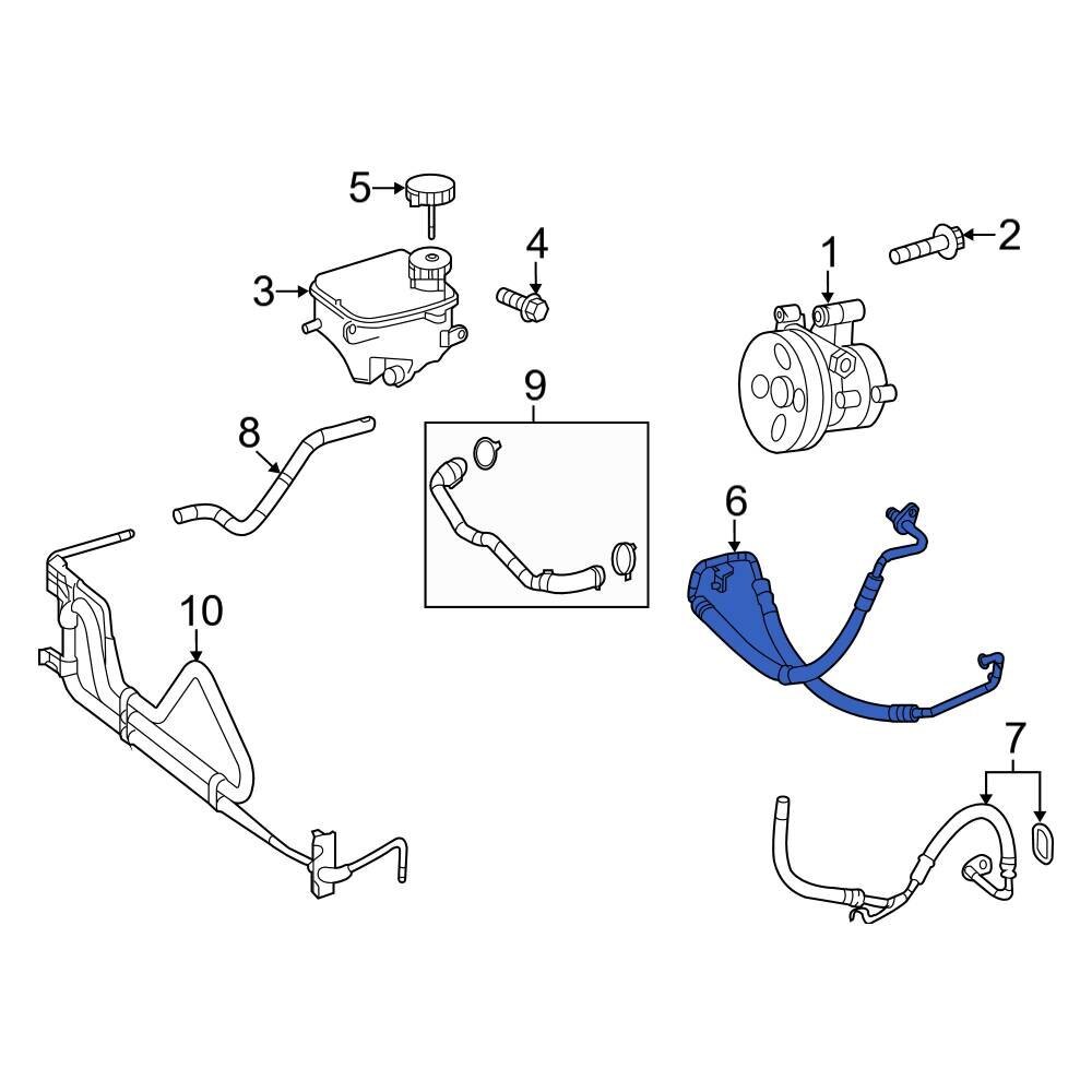 Genuine Mercedes-Benz Power Steering Pressure Hose 2074602024 OEM for ...