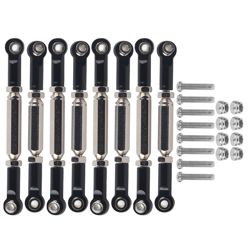 UK RC Steering Servo Pull Rod Metal Linkage Arm Tie Rod Ends Connector ...