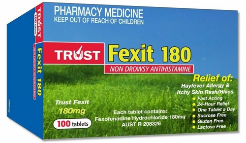 100 TUST FEXIT 180 FEXOFENADINE Fexo Fexit Hayfever Allergy | eBay
