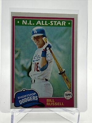 1981 Topps Bill Russell Baseball Card #465 NM-Mint FREE SHIPPING | eBay