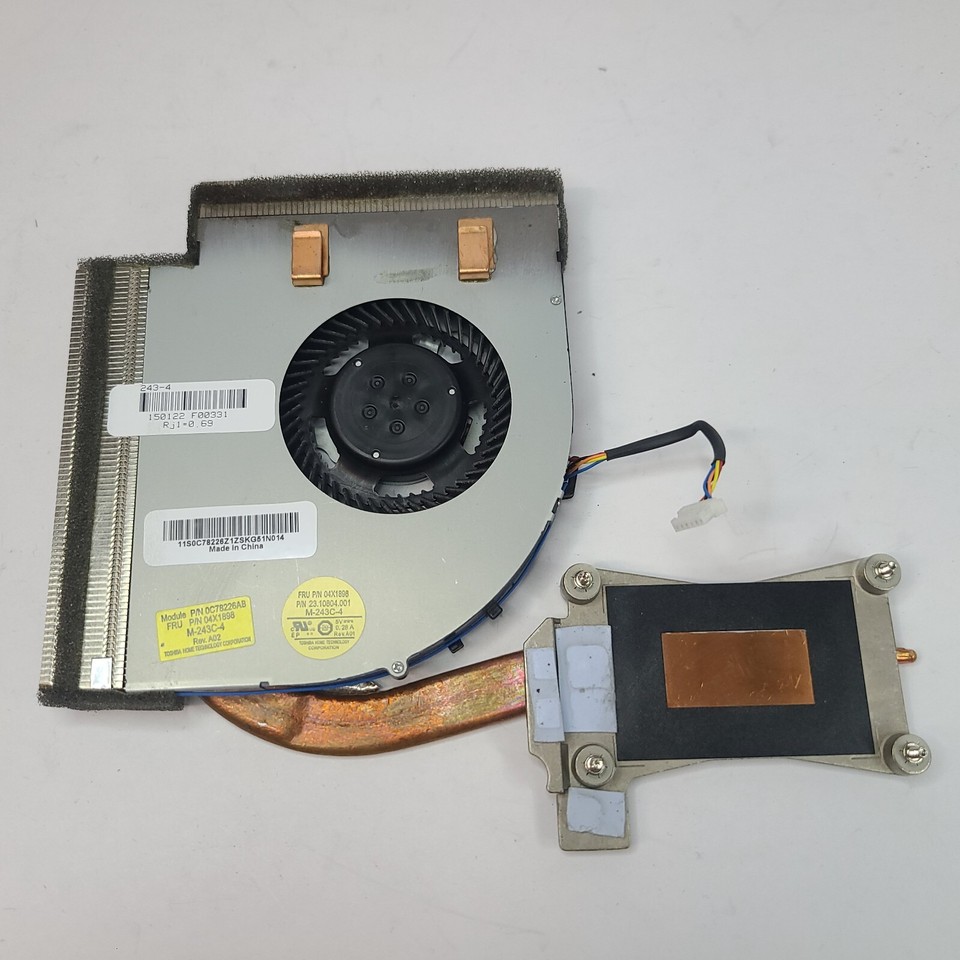 Lenovo ThinkPad T540 Laptop CPU 6-Pin Fan & Heatsink | 04X1898 | Tested ...