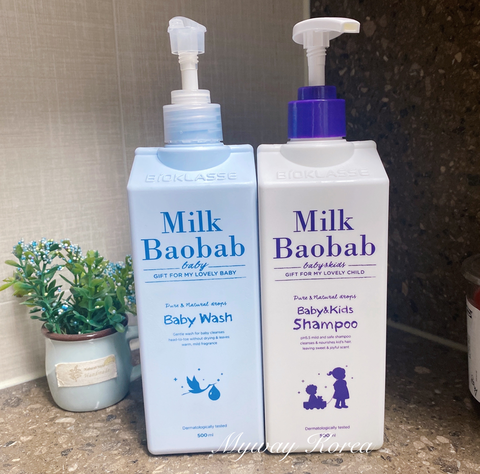 Milk baobab Baby & Kids Shampoo + Baby Body Wash mild fragrance Set ...