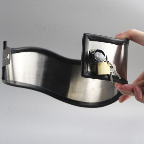 Bondage Neck Collar Locking Posture Chocker Stainless Steel Slave ...