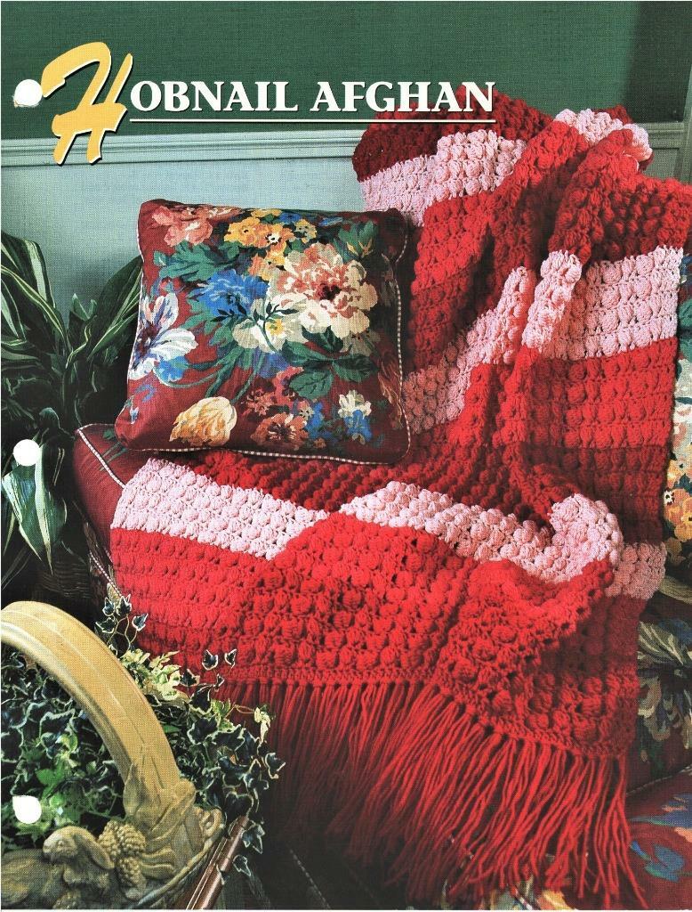 Hobnail Afghan Annie's Attic Crochet Afghan Pattern Page | eBay