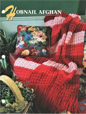 Hobnail Afghan Annie's Attic Crochet Afghan Pattern Page | eBay