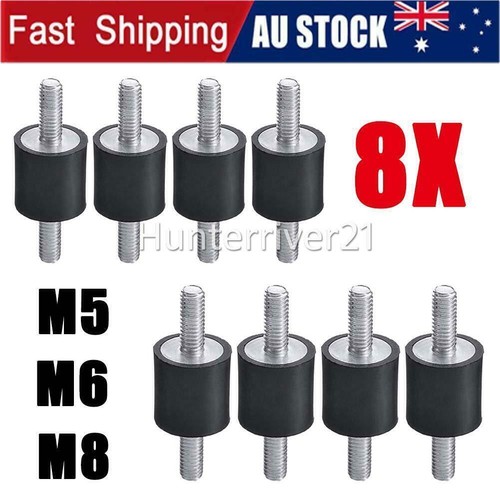 8Pcs M5-M6-M8 Rubber Mounts Shock Absorber Anti Vibration Isolators ...