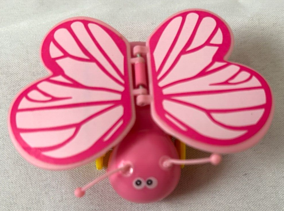 Spr!tz Pink White 3" Moving Wind up Butterfly Bug Toy | eBay