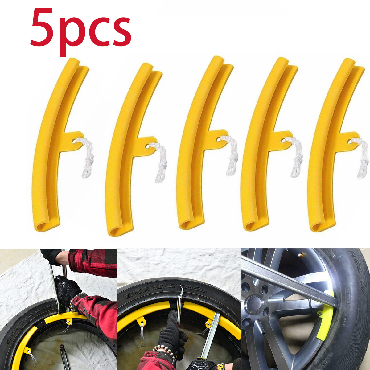 5pc Car Tire-Changer Machine Wheel Guard Rim Rubber Protector Tyre ...