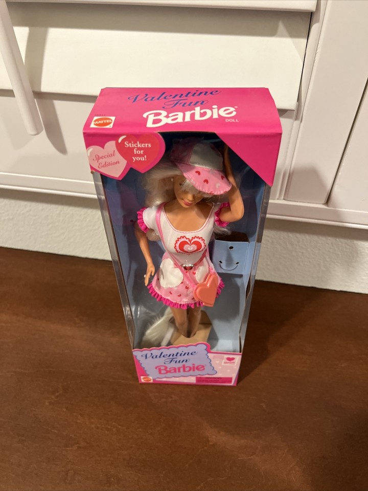 1996 Valentine Fun Barbie Doll Special Edition w/Stickers NIB | eBay