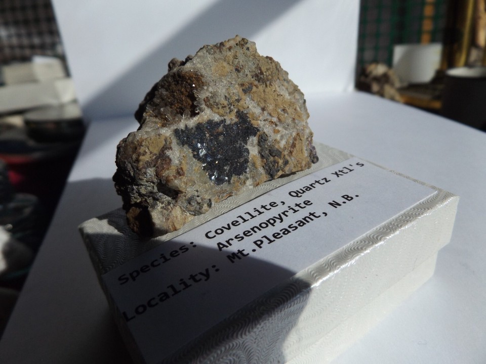 Covellite Quartz Crystals & Arsenopyrite Mt.Pleasant, N.B. | eBay