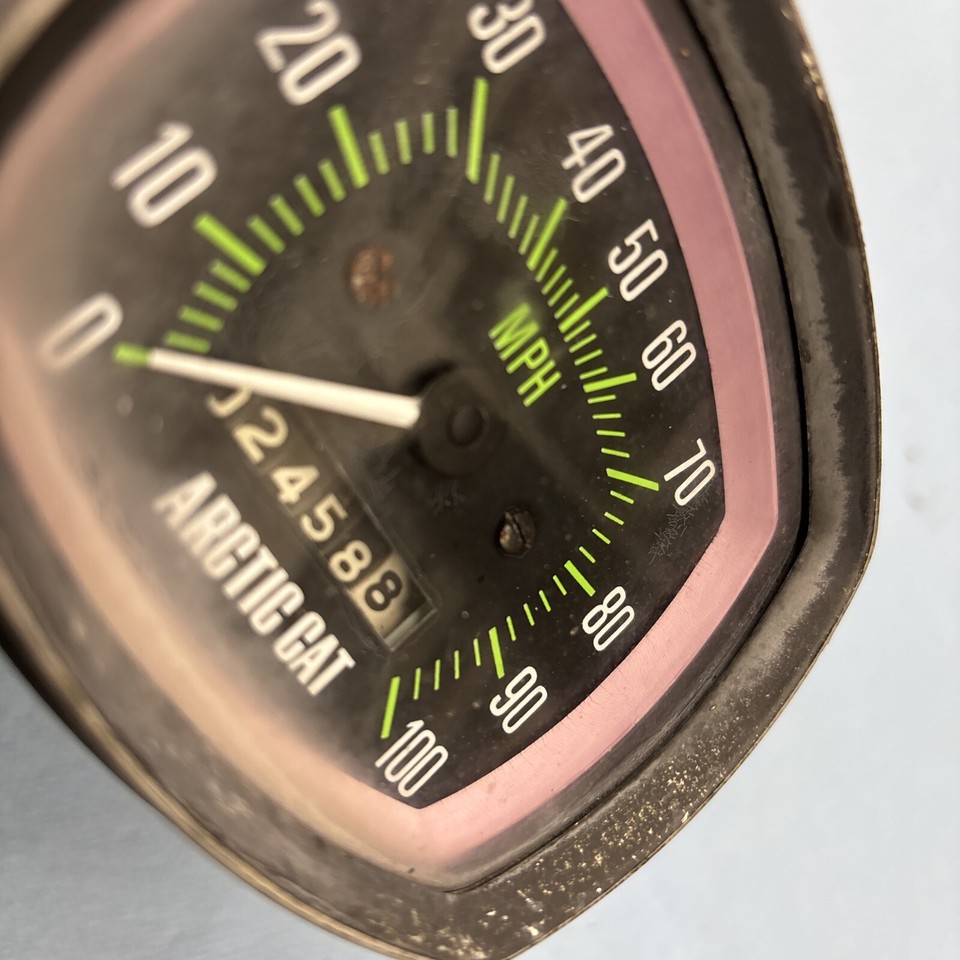 1973 Arctic Cat Cheetah Vintage Snowmobiles Speedometer Gauge Good | eBay
