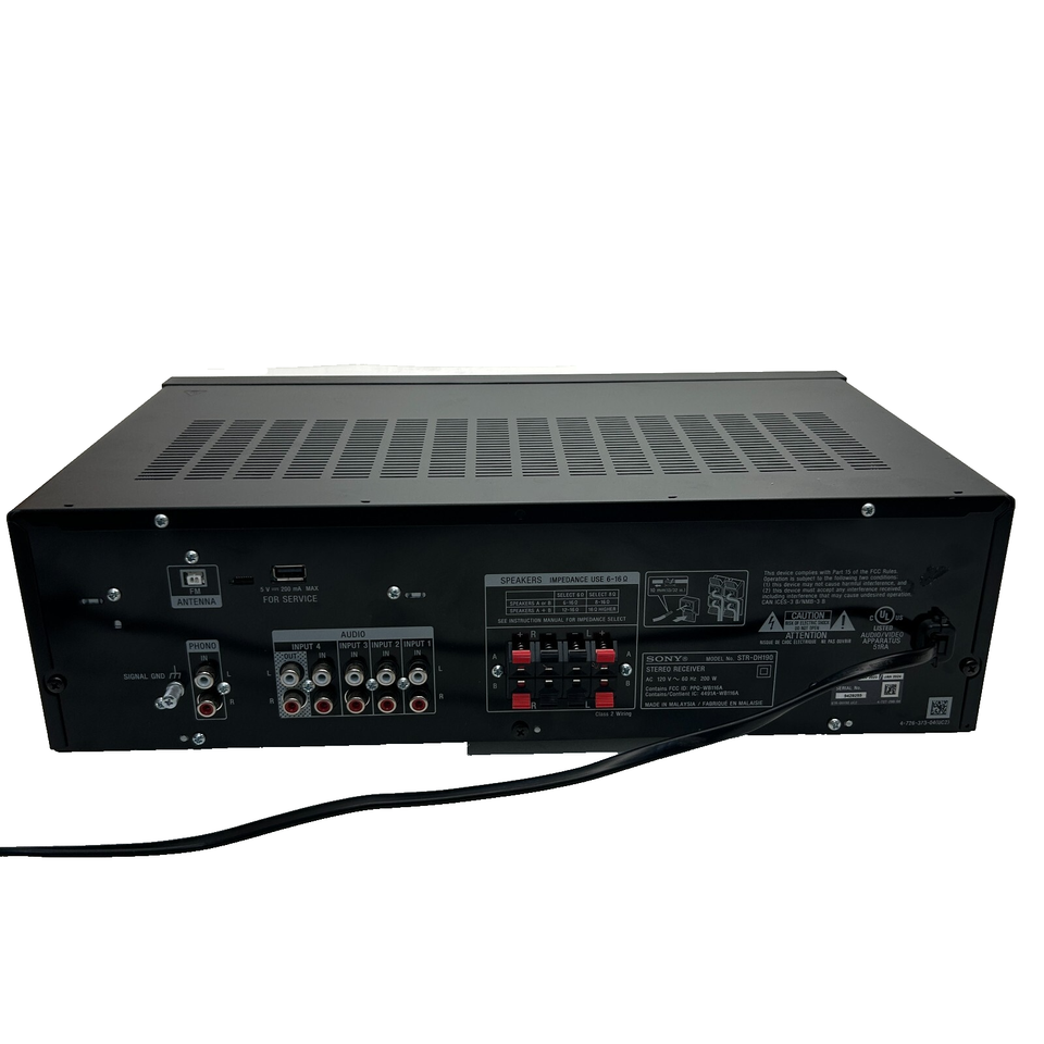 Sony STR-DH190 Stereo Receiver w/ Phono Input Bluetooth Connectivity | eBay