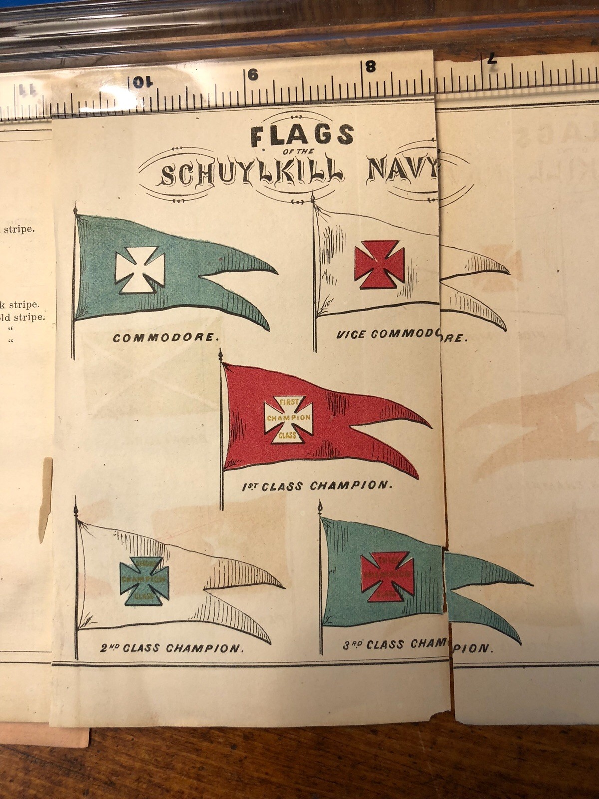 Schuylkill Navy Boat Club 1870 Rowing Crew Regatta Flags Philadelphia ...