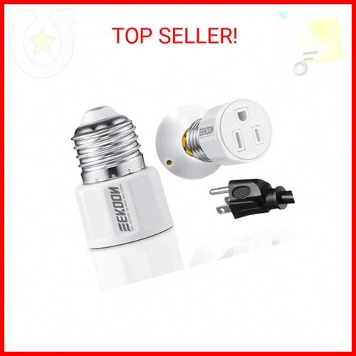 2 Packs E26/ E27 3 Prong Light Bulb Socket Adapter, Polarized Light Socket Outle | eBay