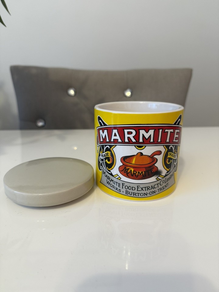 Marmite Ceramic Storage Pot With Lid - Collectible Kitchen Display Jar ...