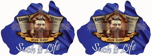 NED KELLY SUCH IS LIFE STICKER NED KELLY EUREKA STOCKADE STICKER PAIR ...