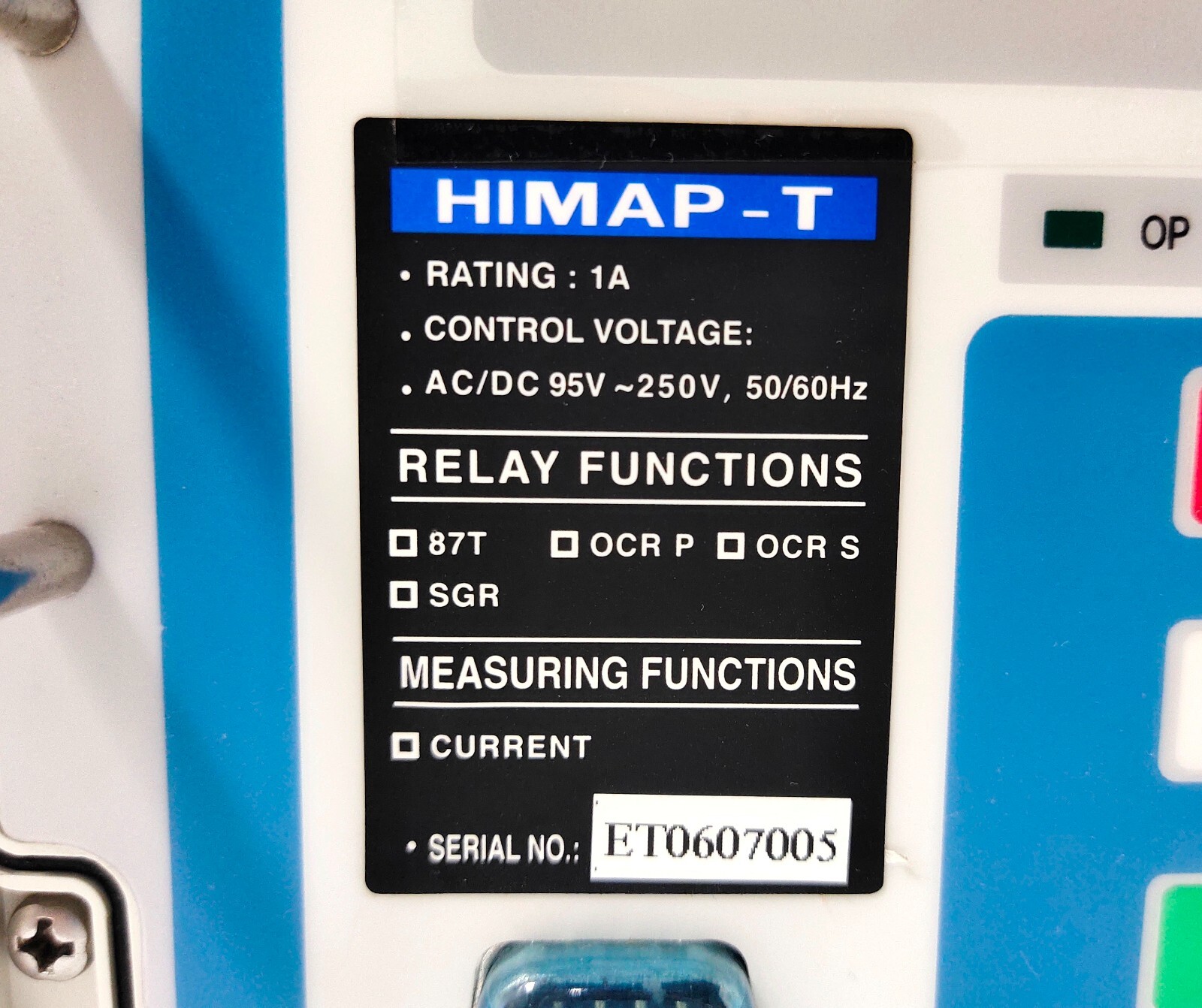 HYUNDAI HEAVY INDUSTRIES HIMAP-T INTELLIGENT MEASURING AND PROTECTION RELAY | eBay