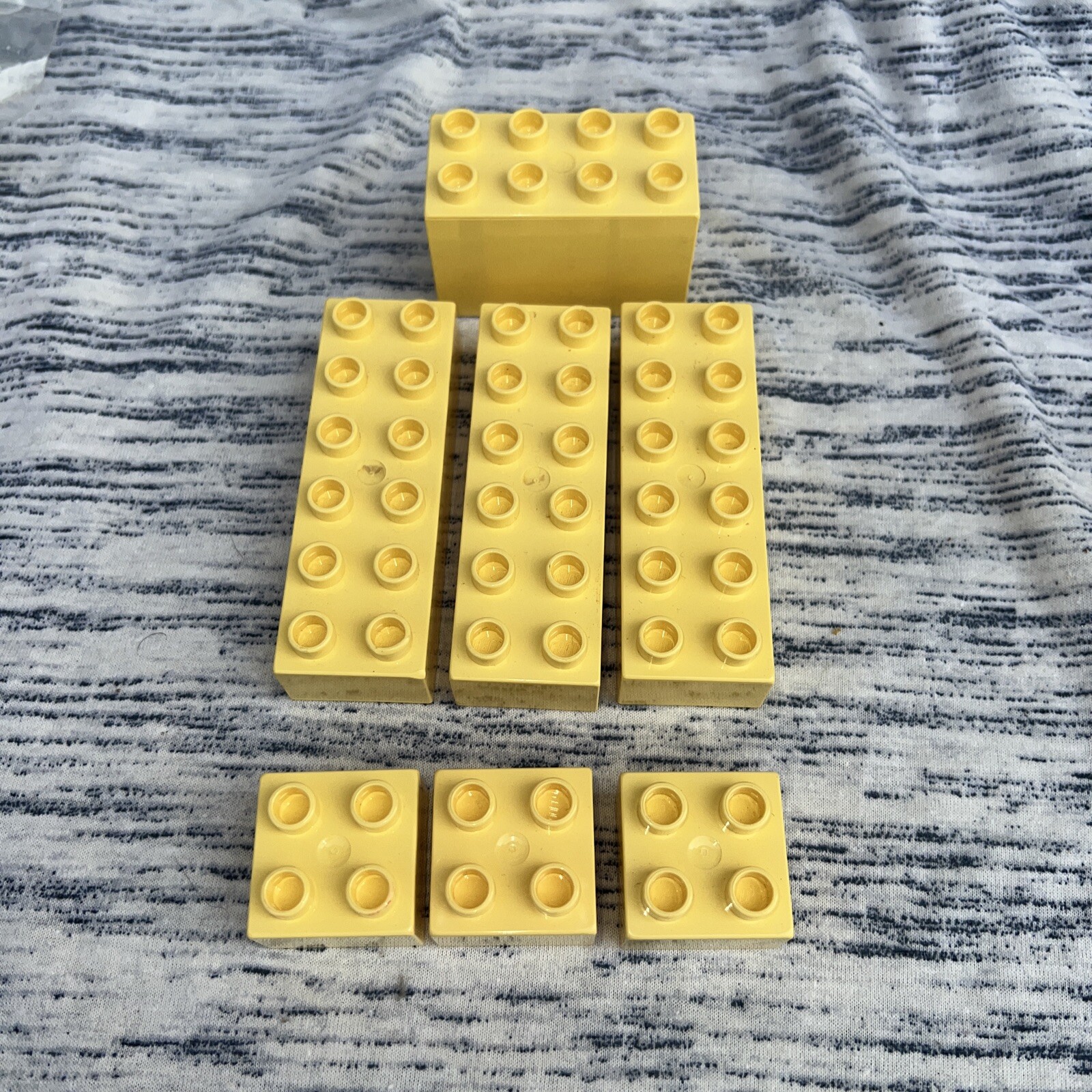 DUPLO BUILDING Bricks Lot CREAM BUTTER YELLOW Set of 7 | eBay