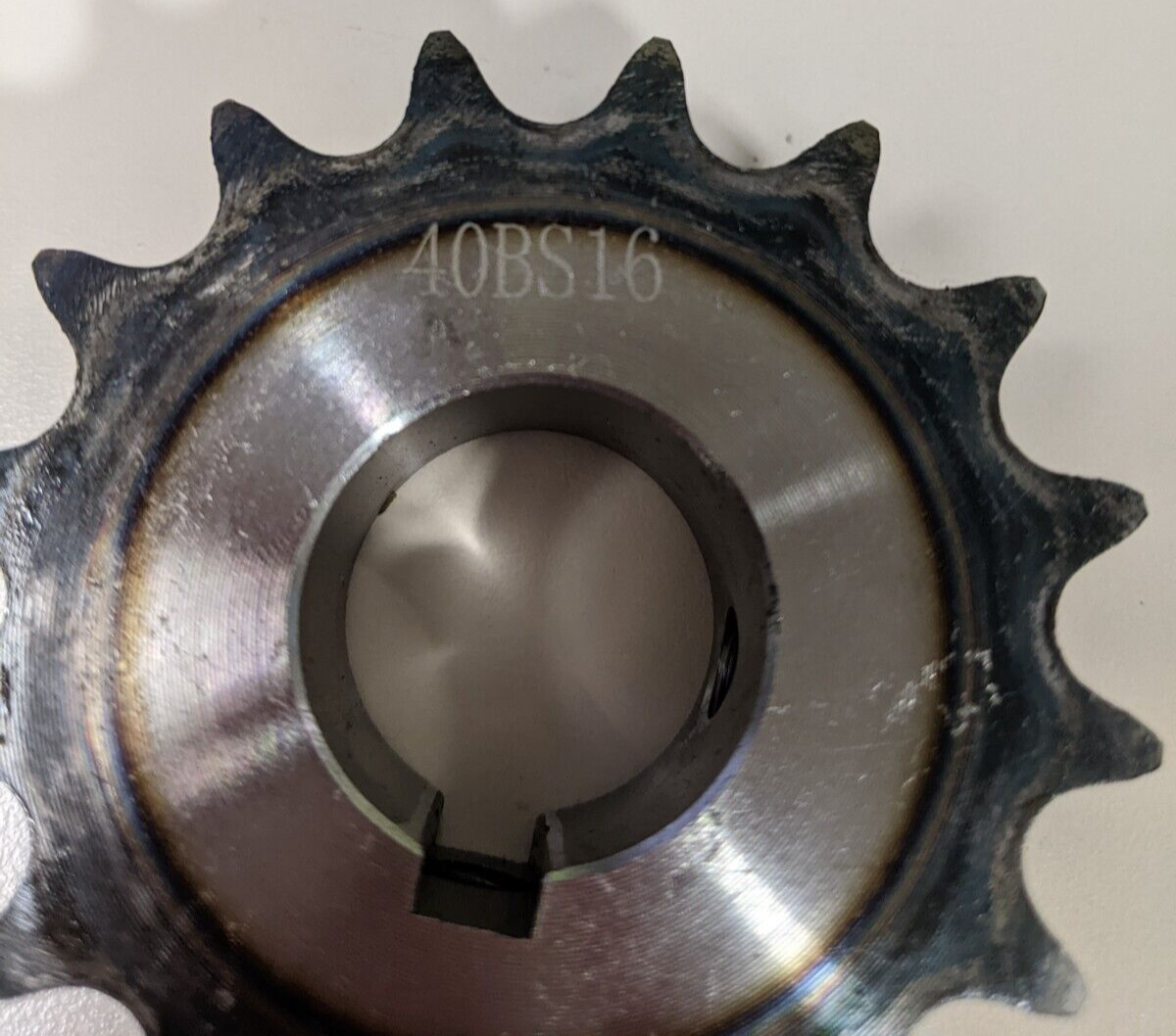 40BS16 1" BORE ROLLER CHAIN SPROCKET WITH KEYWAY #40 CHAIN 16 TEETH NEW ...