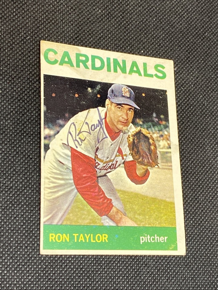 Ron Taylor Cardinals Signed Auto Autographed 1964 Topps Card #183 ~ COA ...