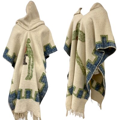 Vtg Vintage 1970s 70s Wool Phoenix Southwestern Native American Hooded ...