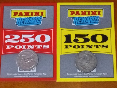 Panini Rewards Points - 400 Total - 250 & 150 Point Cards - Never Used ...