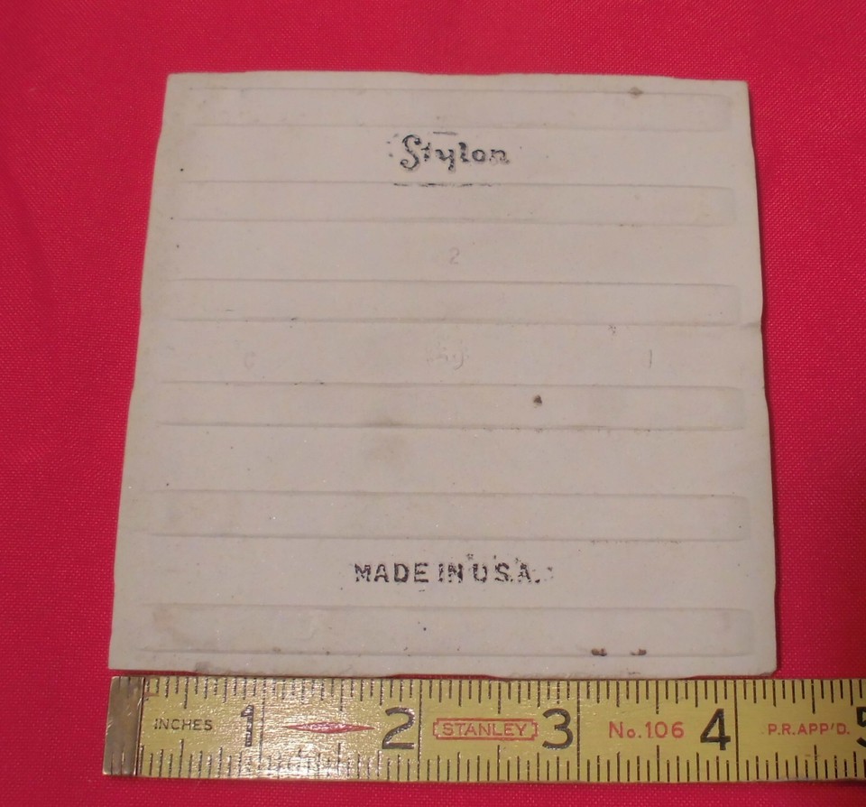 1 pc. Dark Gloss Black: 4-1/4" Ceramic Tile by Stylon Co. Made in 1950 ...