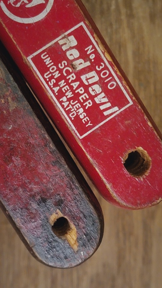 Lot of 2 Vintage Red Devil Paint Scrapers No. 3010 | eBay