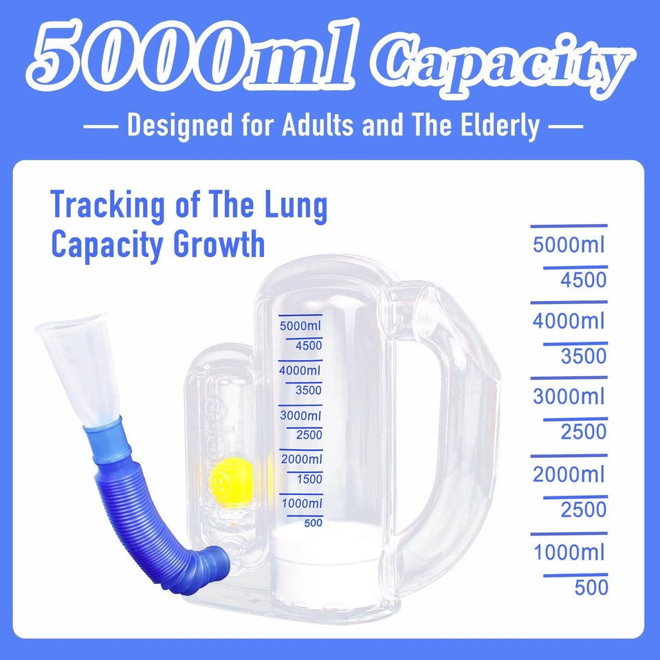 Incentive Spirometer Adult Breathing Exercise Device Lung Trainer ...