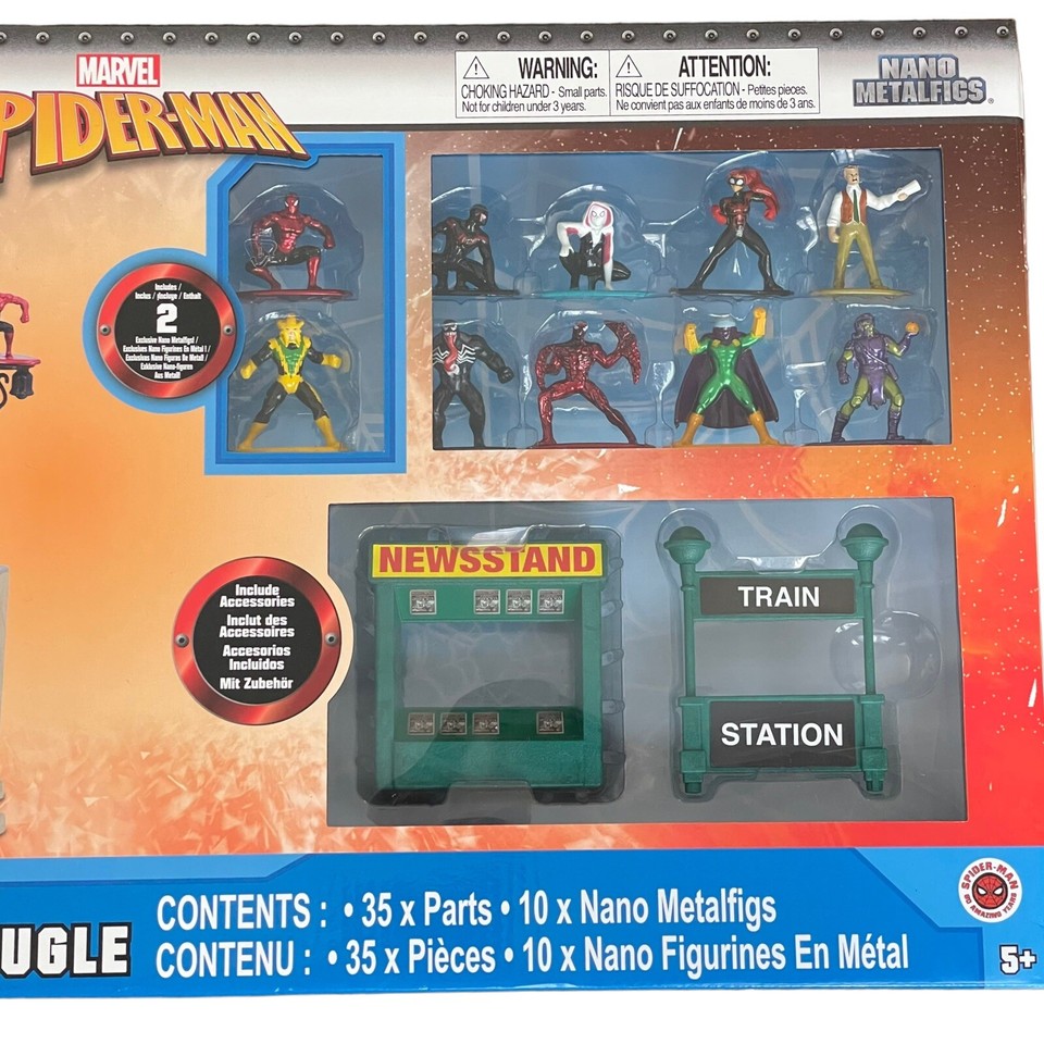 Marvel Spiderman Daily Bugle Scene 10 Nano Metalfigs Large City Display ...