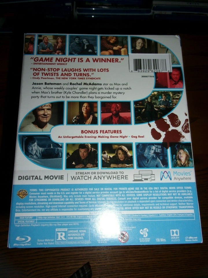 GAME NIGHT - BLU-RAY ONLY! - WATCHED ONCE!! 97360300543| eBay