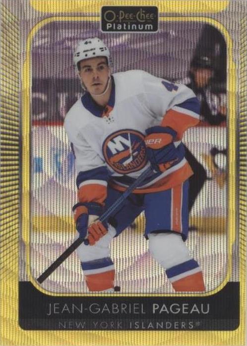 2021-22 O-Pee-Chee Platinum - Jean-Gabriel Pageau #23 Neon Yellow Surge ...