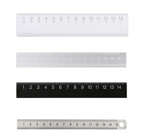MUJI ruler 15cm Aluminum/Acrylic clear/Black/Stainless Select | eBay