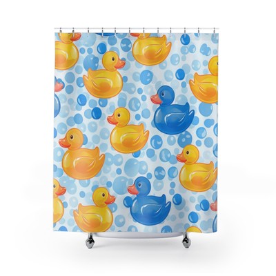 Rubber Ducky Shower Curtain kids bathroom decor cute shower curtain for ...