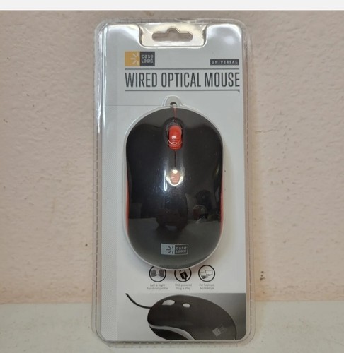 Case Logic Universal Wired Optical Mouse 2017 Red CL-MS-WR-107-RD ...