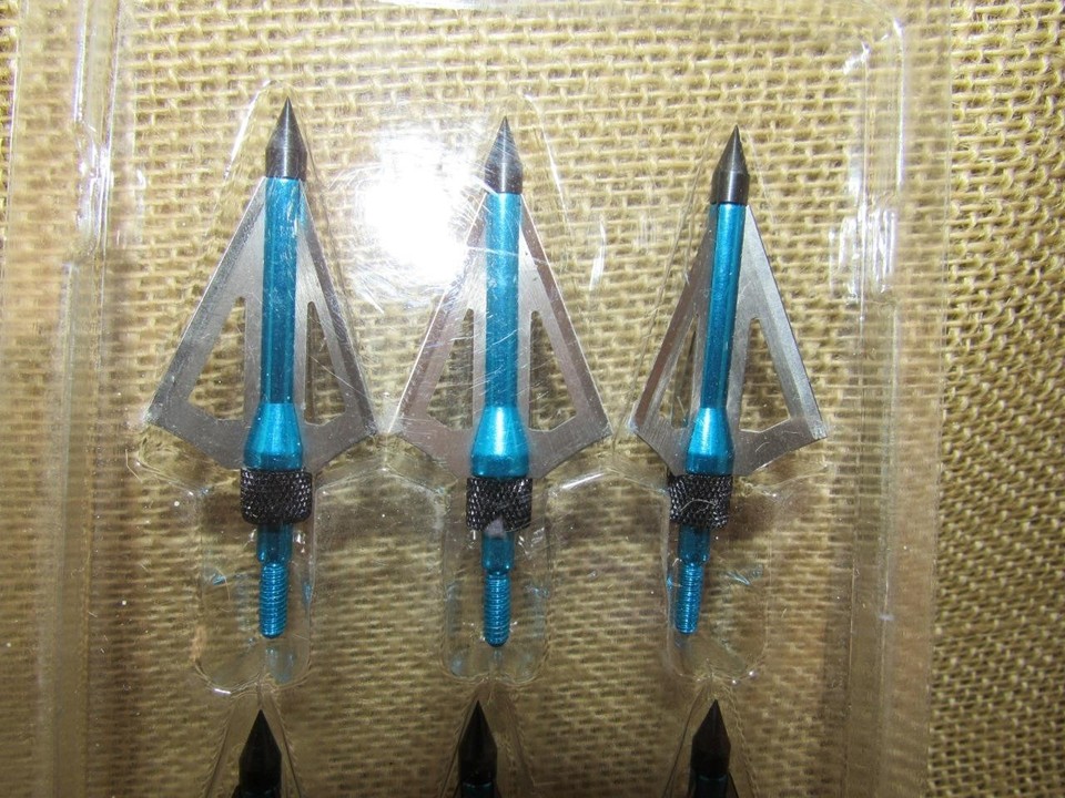 ARCHERY HUNTING BROADHEADS Sealed Pack of 6 ~ Blue ~ NEW | eBay