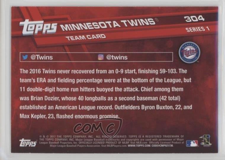 2017 Topps Limited Edition Minnesota Twins #304 0w8 | eBay.de
