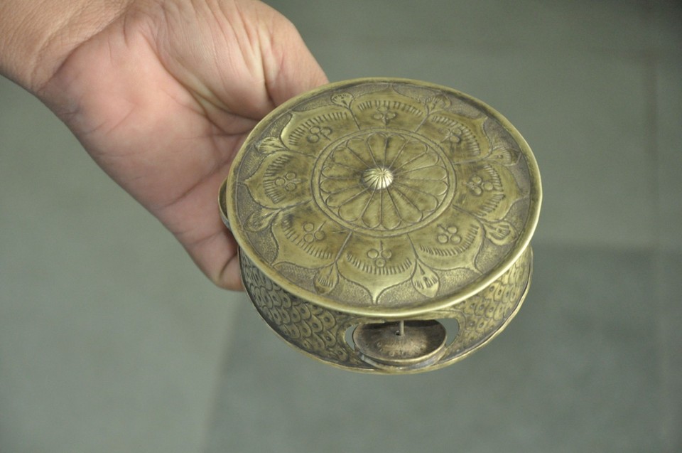 Vintage Handcrafted Baby Doll House Brass Engraved Musical Instrument ...