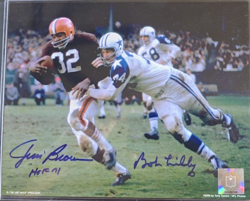 Jim Brown & Bob Lilly Autographed 8x10. Guaranteed to Pass Any ...