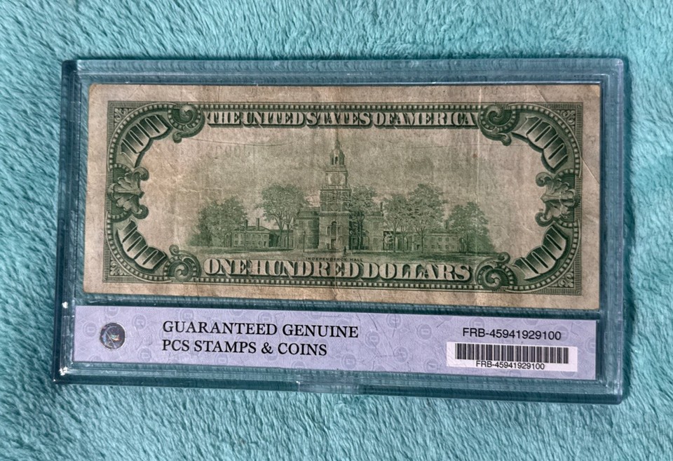 1929 J $100 Federal Reserve Bank Note KANSAS CITY From PCS Stamps And ...