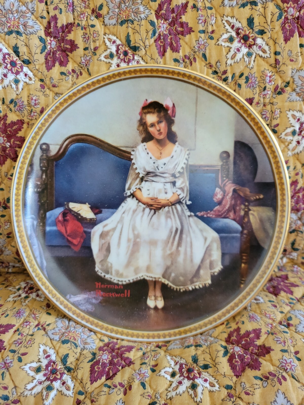 Norman Rockwell's Rediscovered Women "WAITING AT THE DANCE" Plate ...