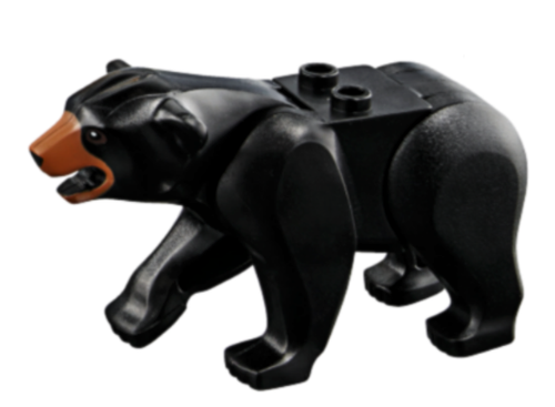 Lego Black Bear 60188 60173 with 2 Studs on Back Animal City Figure ...