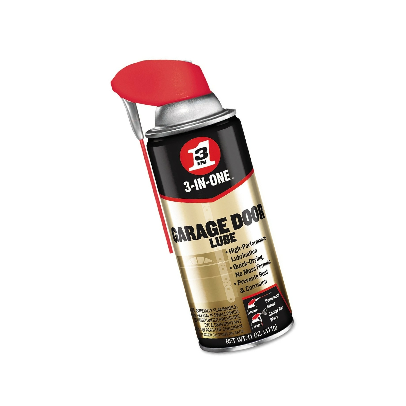 3-IN-ONE Professional Garage Door Lubricant with SMART STRAW SPRAYS 2 ...