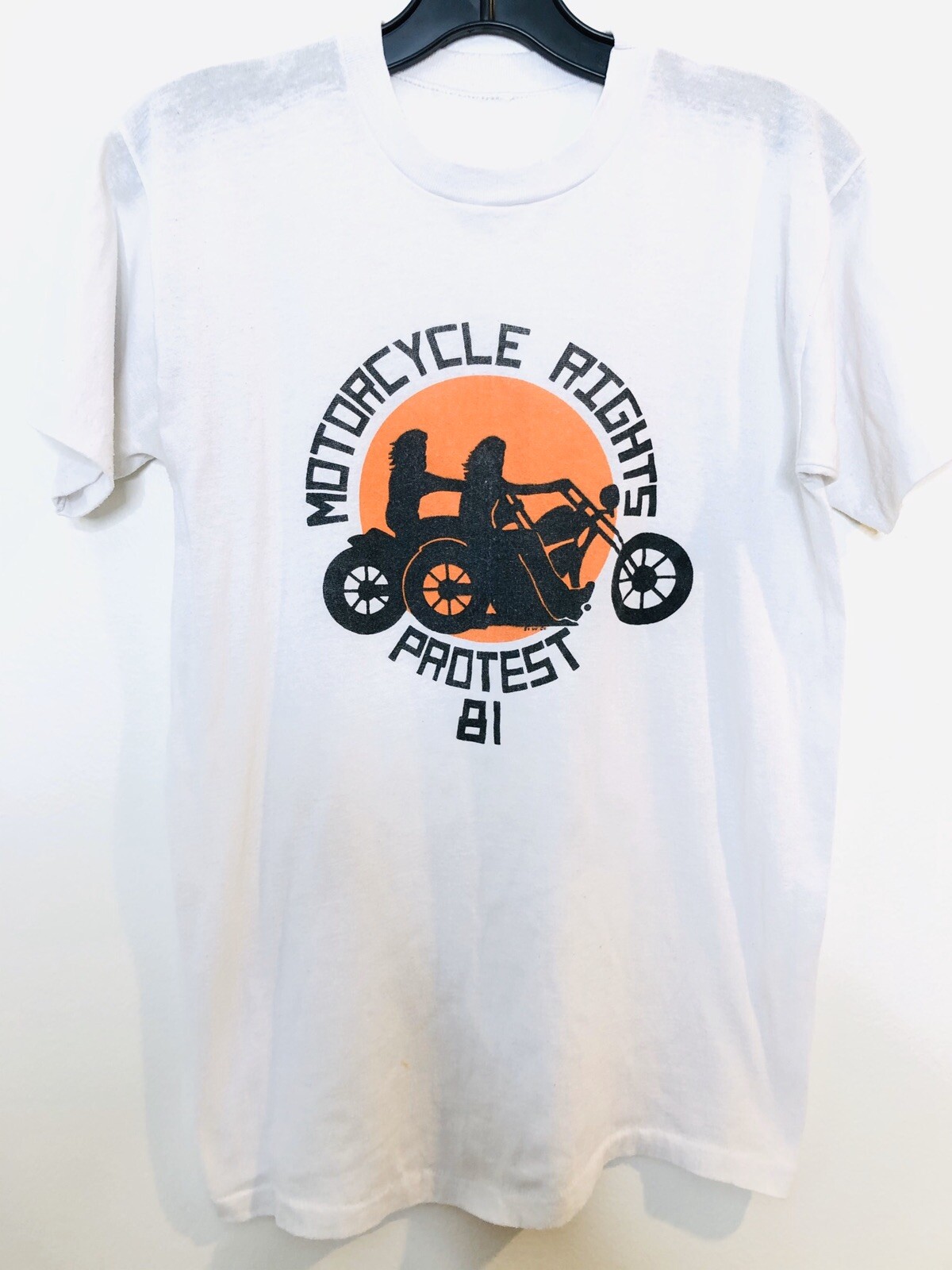 Motorcycle Rights Protest 1981 Vintage T-Shirt Harley… - Gem