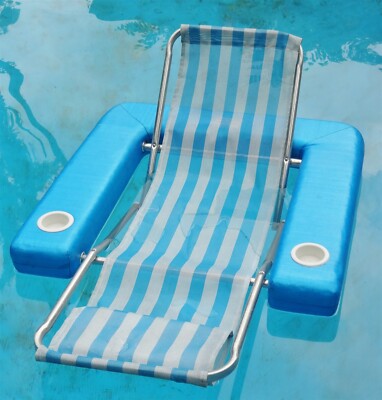 Vintage Swim Ways Swimming Pool Floating Chaise Lounge Chair With Drink ...