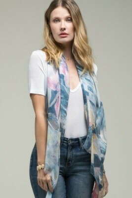 Ruggine Watercolor Lightweight Soft Floral Scarf One Size Cover Up | eBay